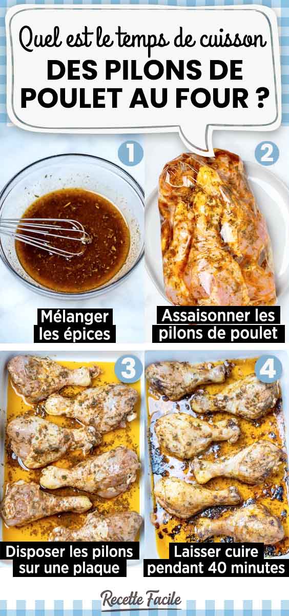 Temps de cuisson des pilons de poulet au four